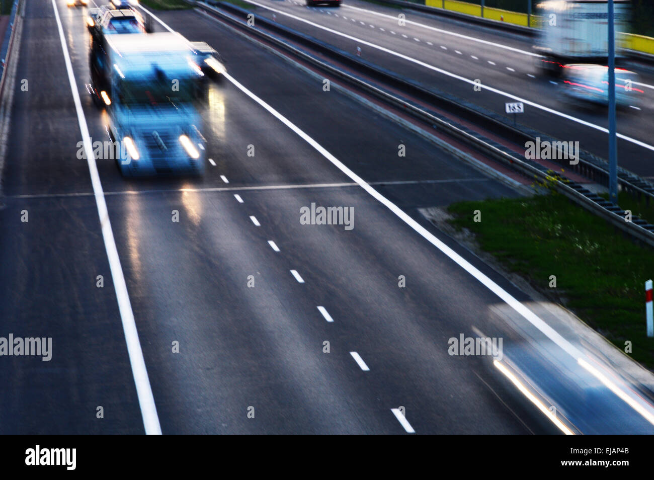 Controlled-access highway in Poznan Stock Photo - Alamy