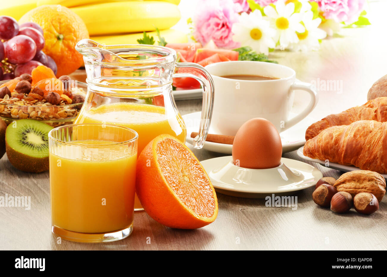 Breakfast with coffee Stock Photo - Alamy
