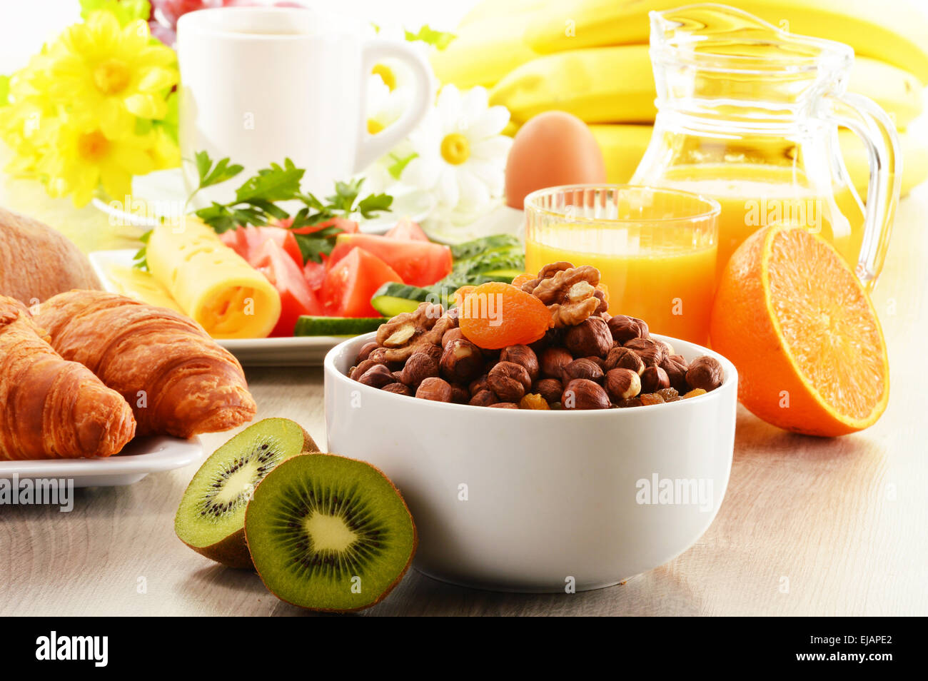 Breakfast with coffee Stock Photo - Alamy