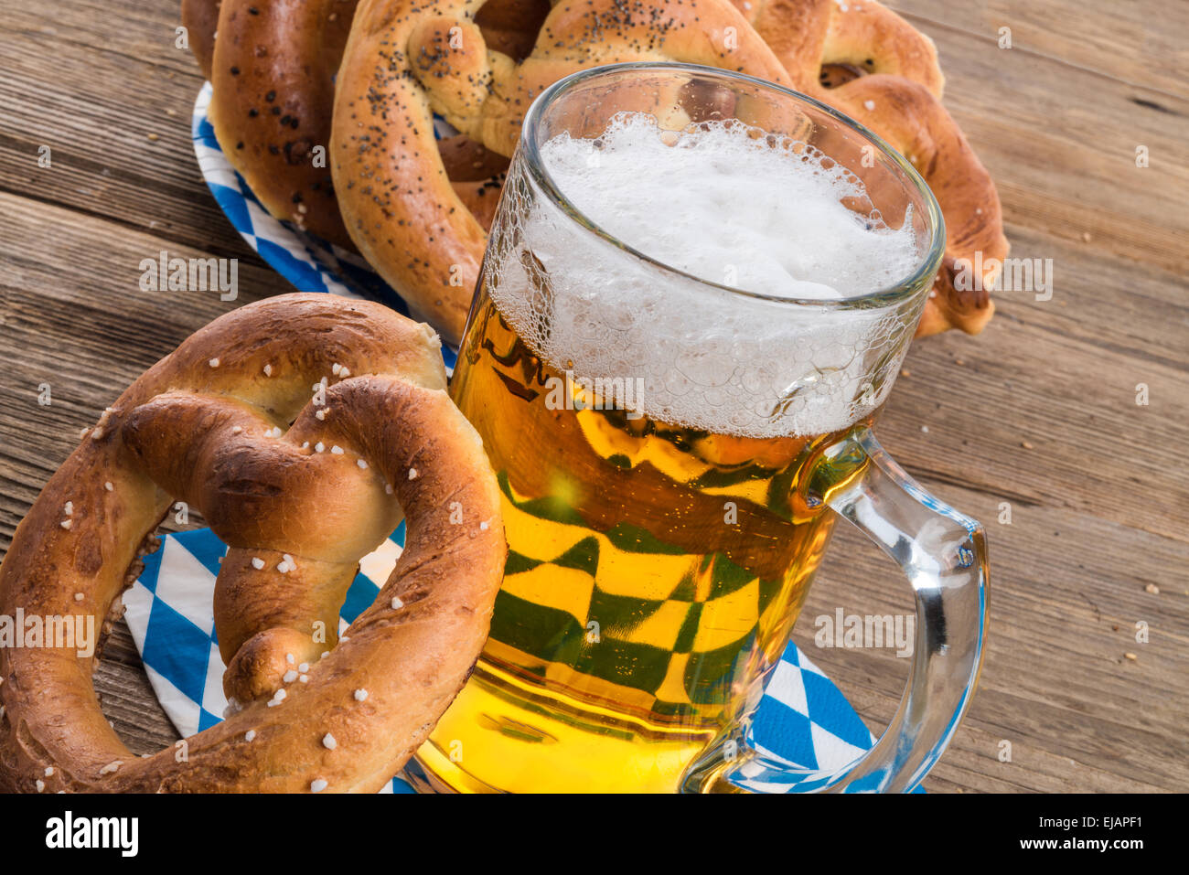 homemade pretzels and beer Stock Photo - Alamy