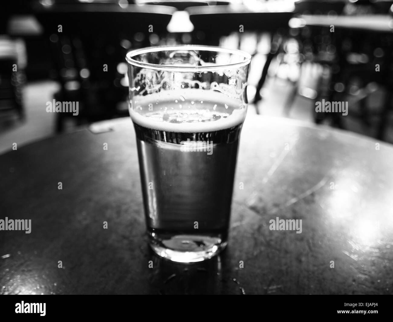 Pint of ale Black and White Stock Photos & Images - Alamy