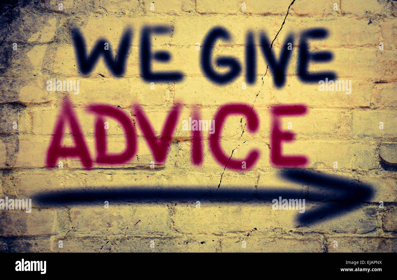We Give Advice Concept Stock Photo - Alamy