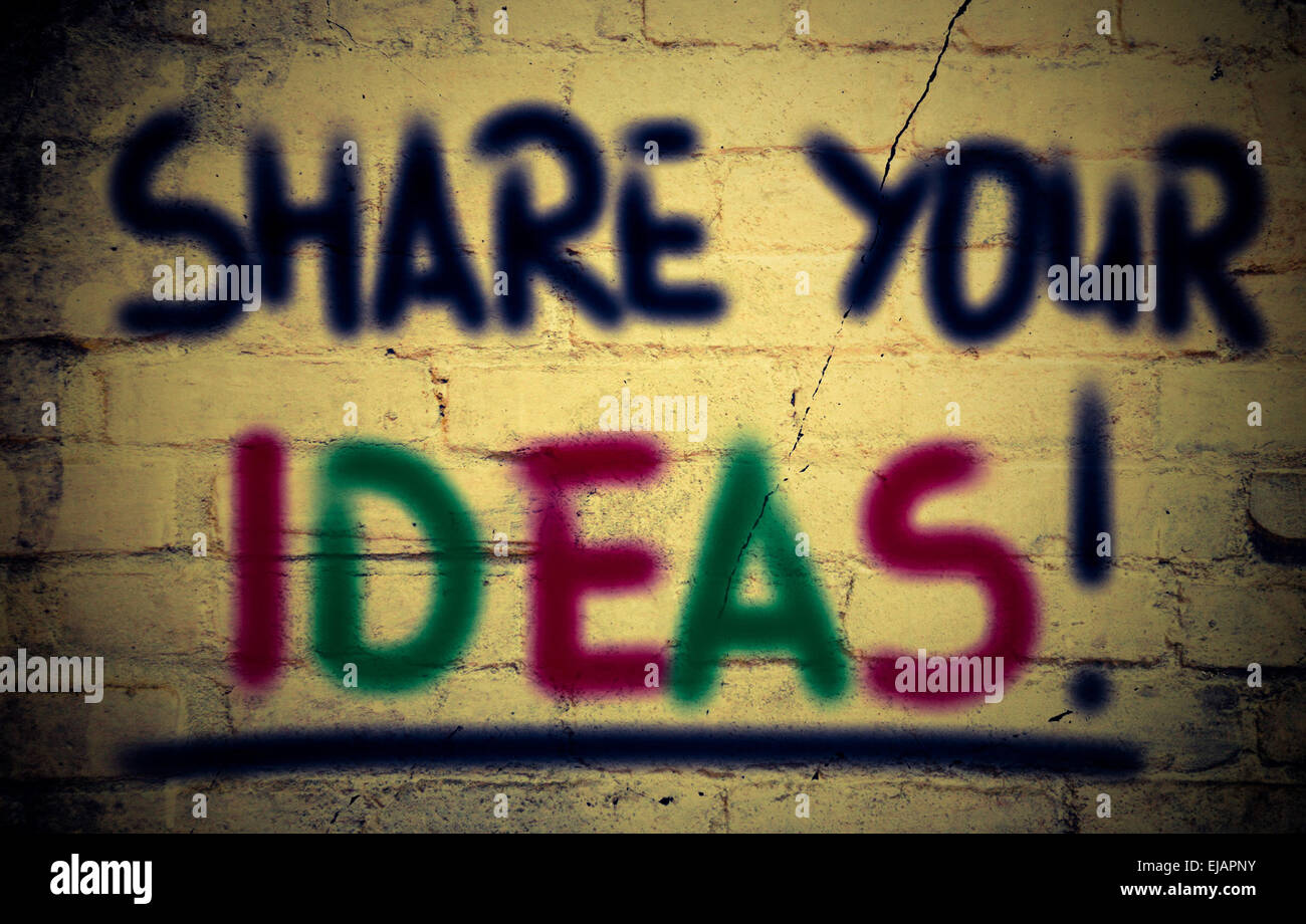 Share Your Ideas Concept Stock Photo - Alamy
