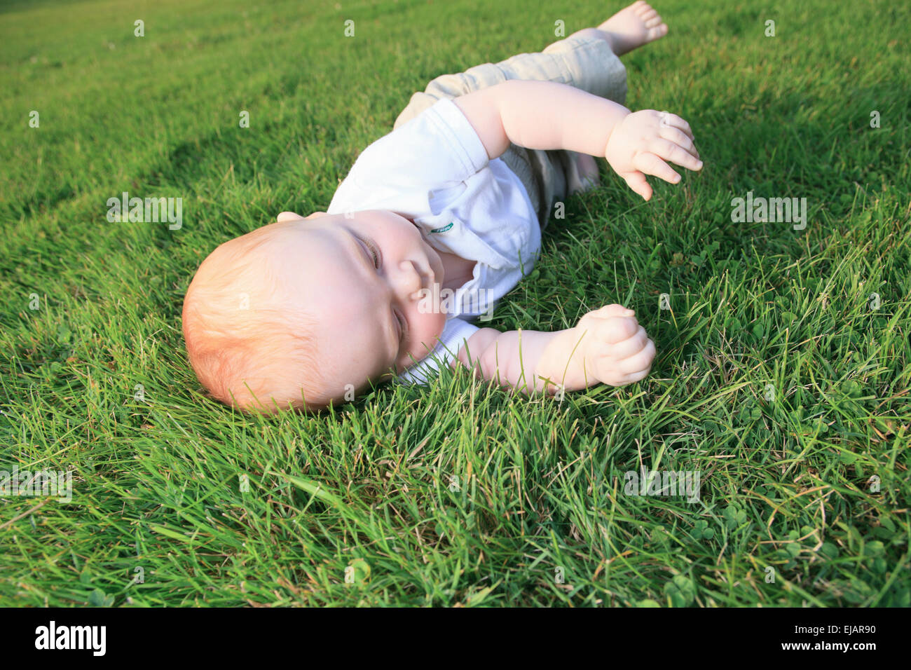 little boy lay Stock Photo - Alamy