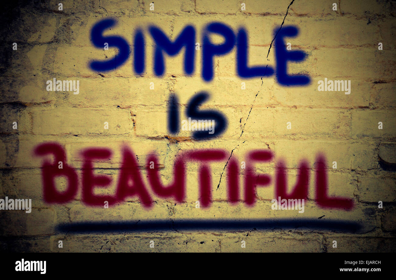 Simple Is Beautiful Concept Stock Photo - Alamy