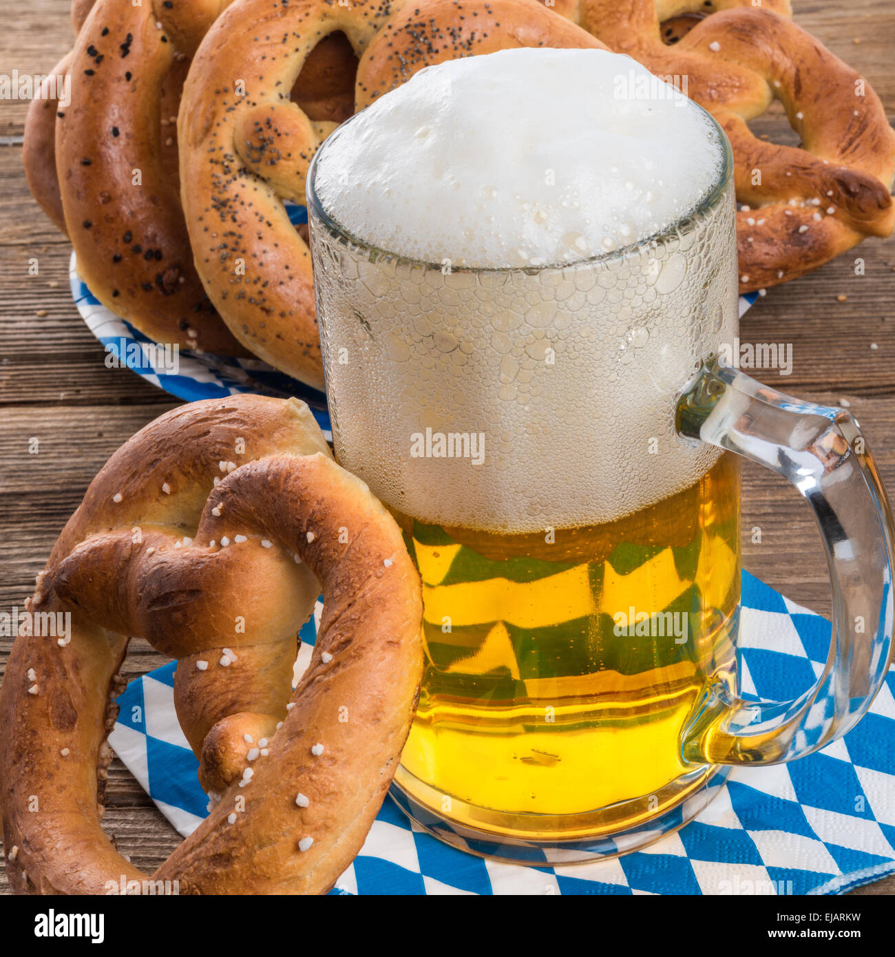 homemade pretzels and beer Stock Photo - Alamy