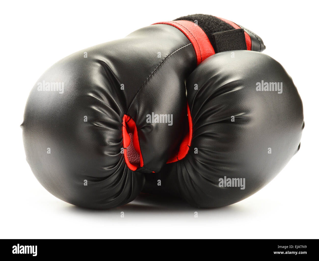 Leather boxing gloves isolated on white Stock Photo - Alamy