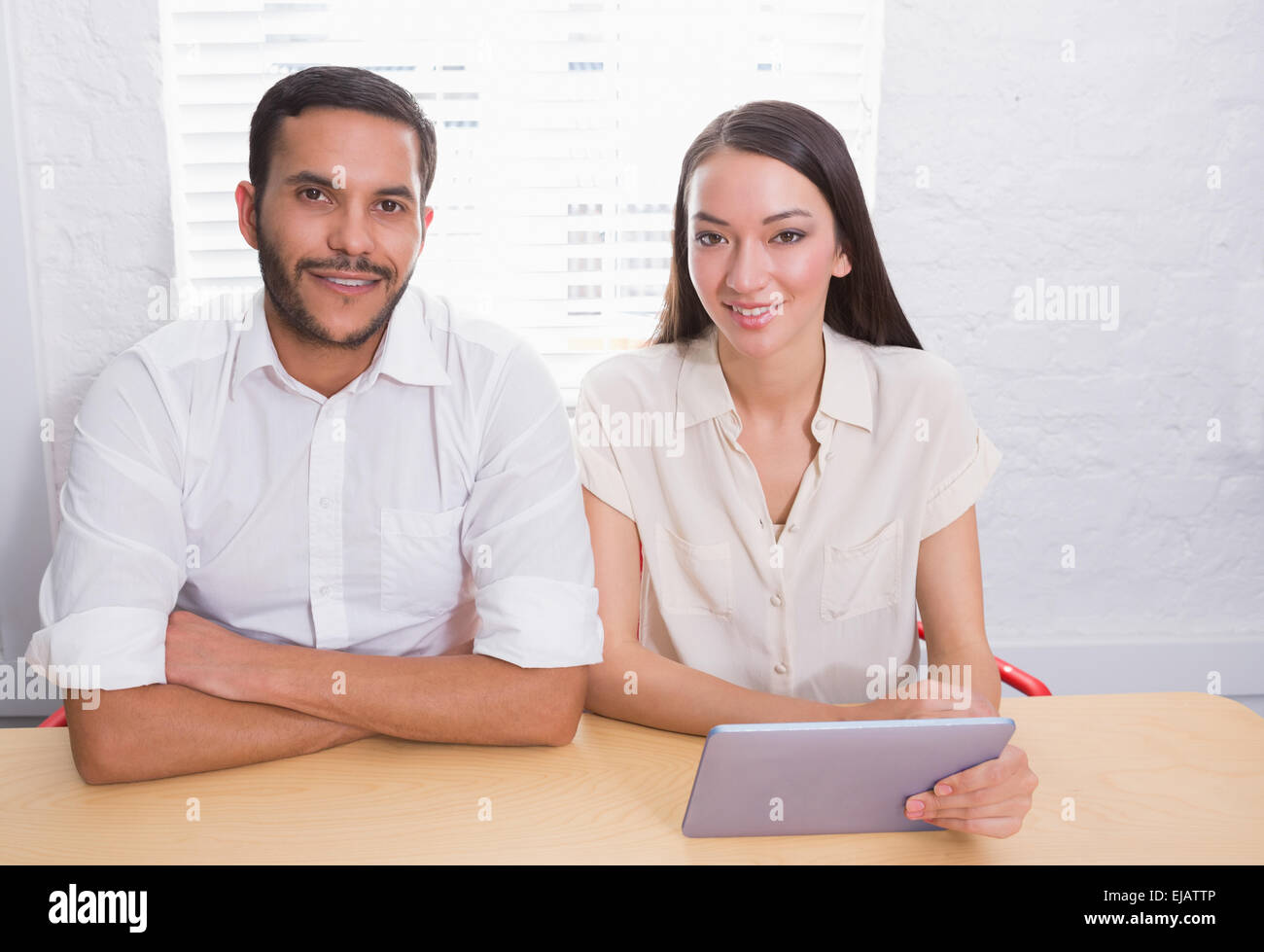 Female business executives using digital hi-res stock photography and ...