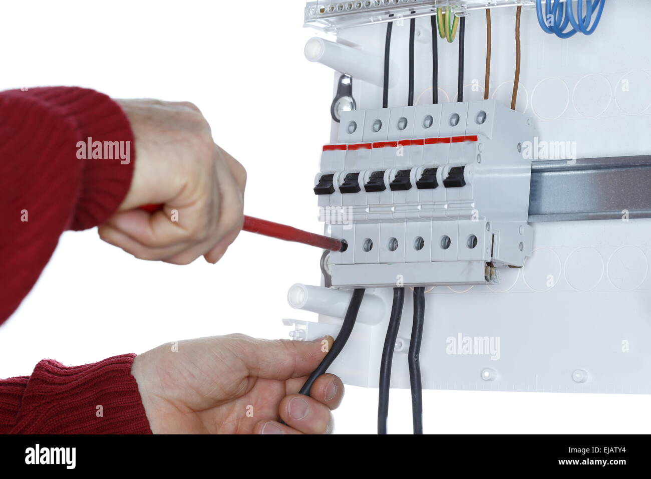 Installing electricity wires hi-res stock photography and images - Alamy