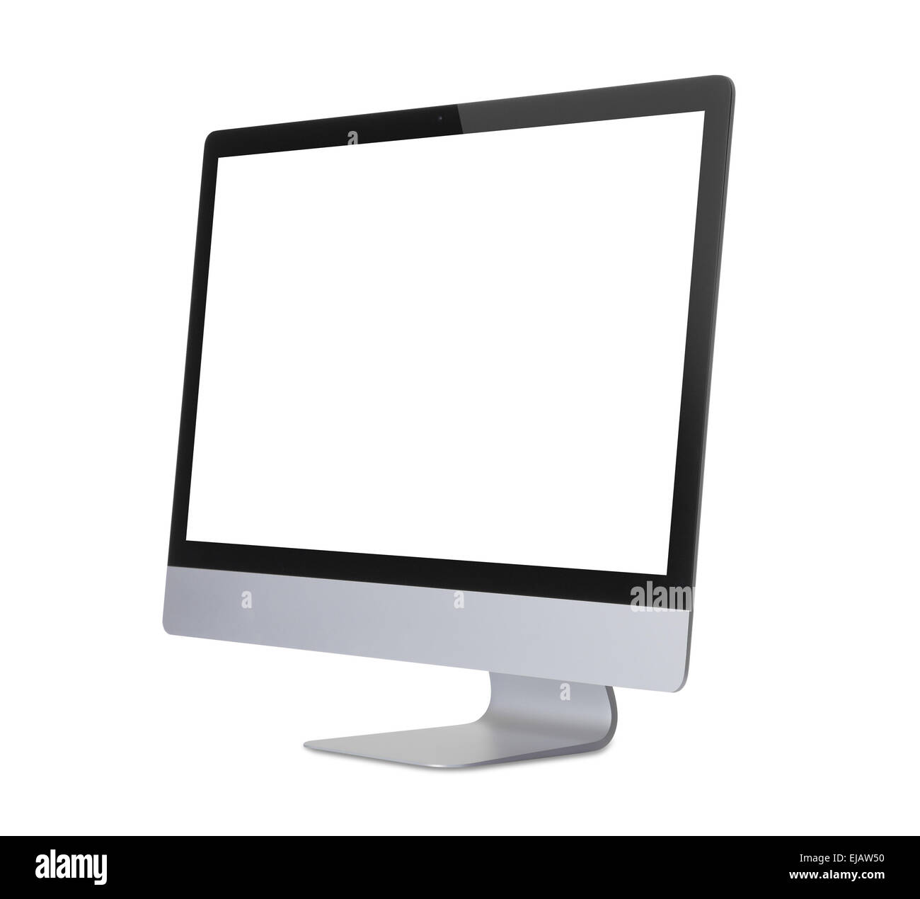 Computer display isolated on white background Stock Photo - Alamy