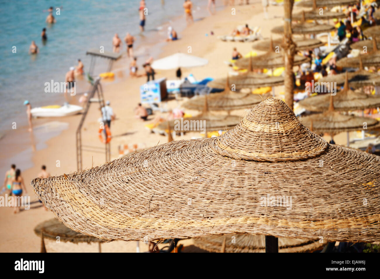 Sea beach during hot summer day Stock Photo - Alamy