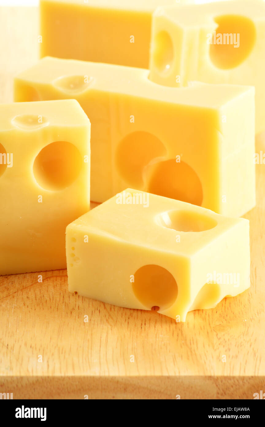 Fresh cheese on breadboard Stock Photo - Alamy