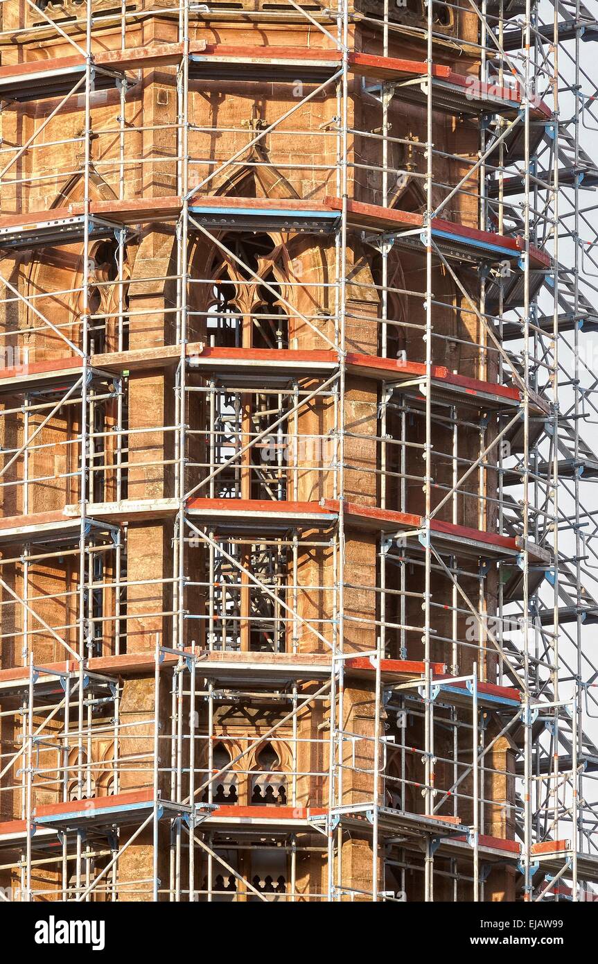 Sacred architecture surrounded by scaffolding Stock Photo - Alamy