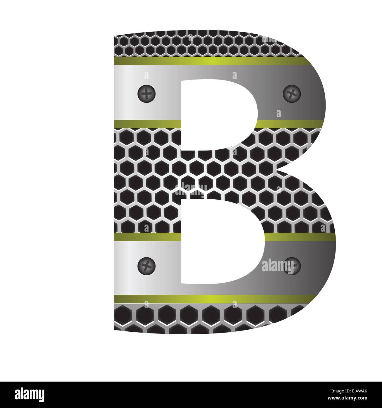 perforated metal letter B Stock Photo - Alamy
