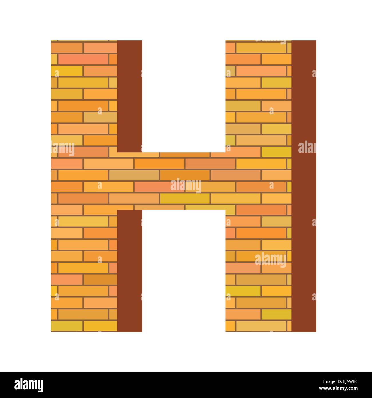 brick letter H Stock Photo - Alamy