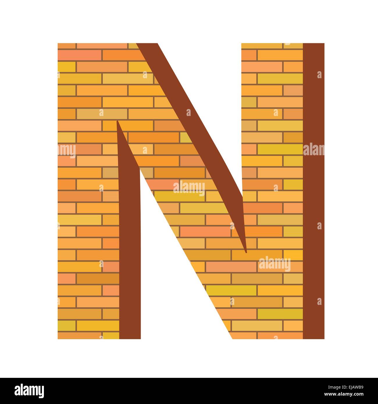 brick letter N Stock Photo - Alamy
