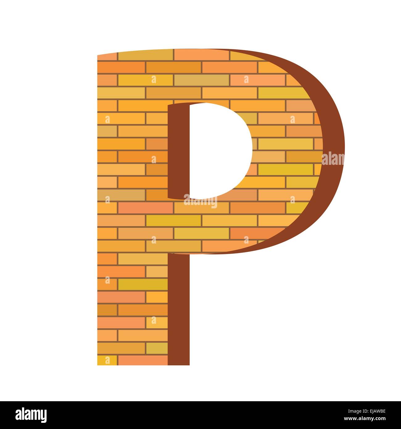 brick letter P Stock Photo - Alamy