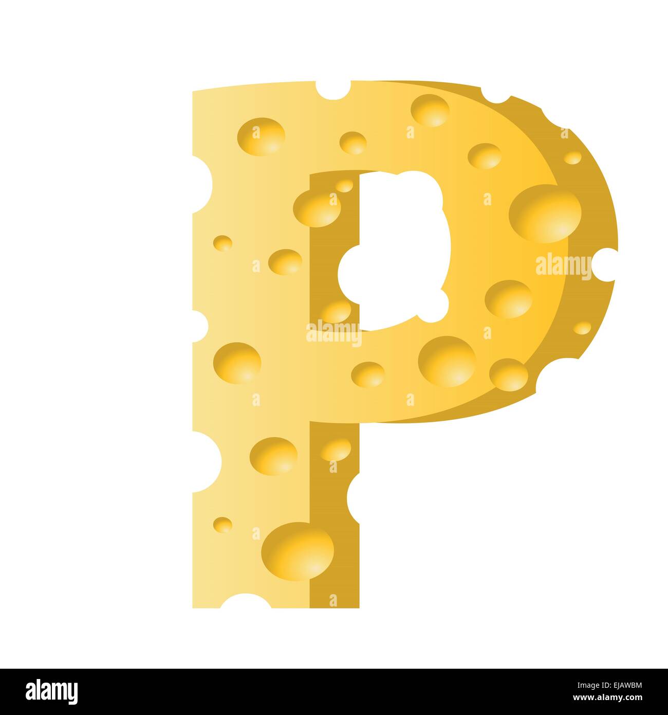 cheese letter P Stock Photo - Alamy