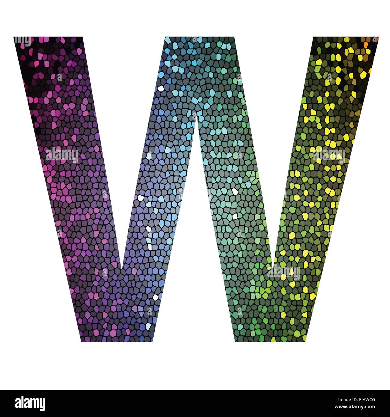 letter W of different colors Stock Photo - Alamy