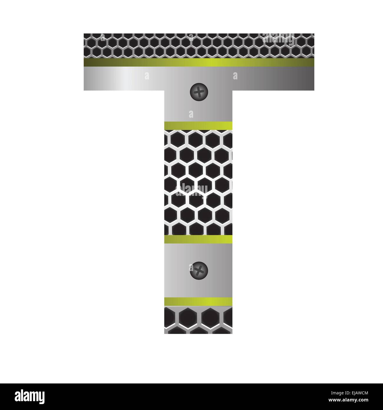 perforated metal letter T Stock Photo - Alamy