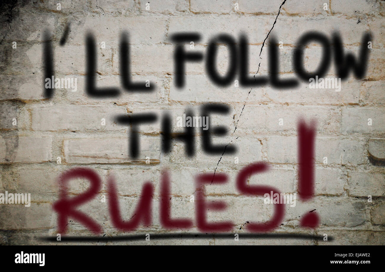 I'll Follow The Rules Concept Stock Photo - Alamy
