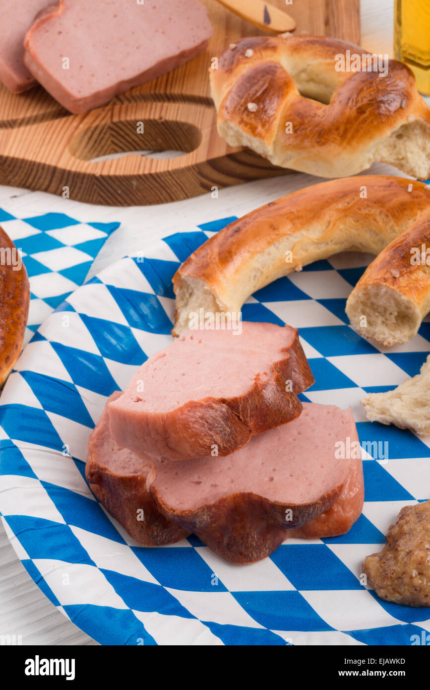 german liver cheese Stock Photo - Alamy