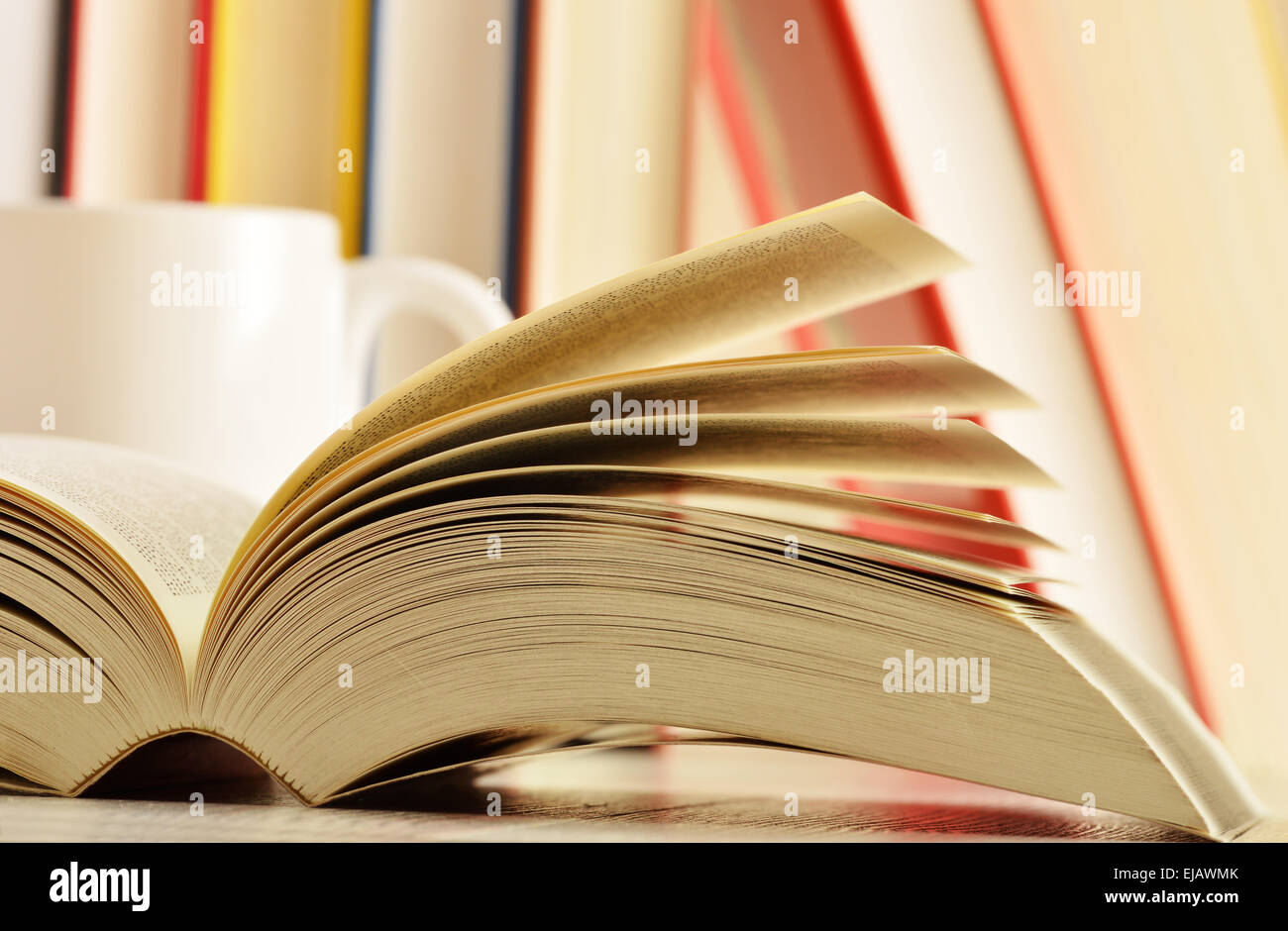 Composition with books on the table Stock Photo - Alamy