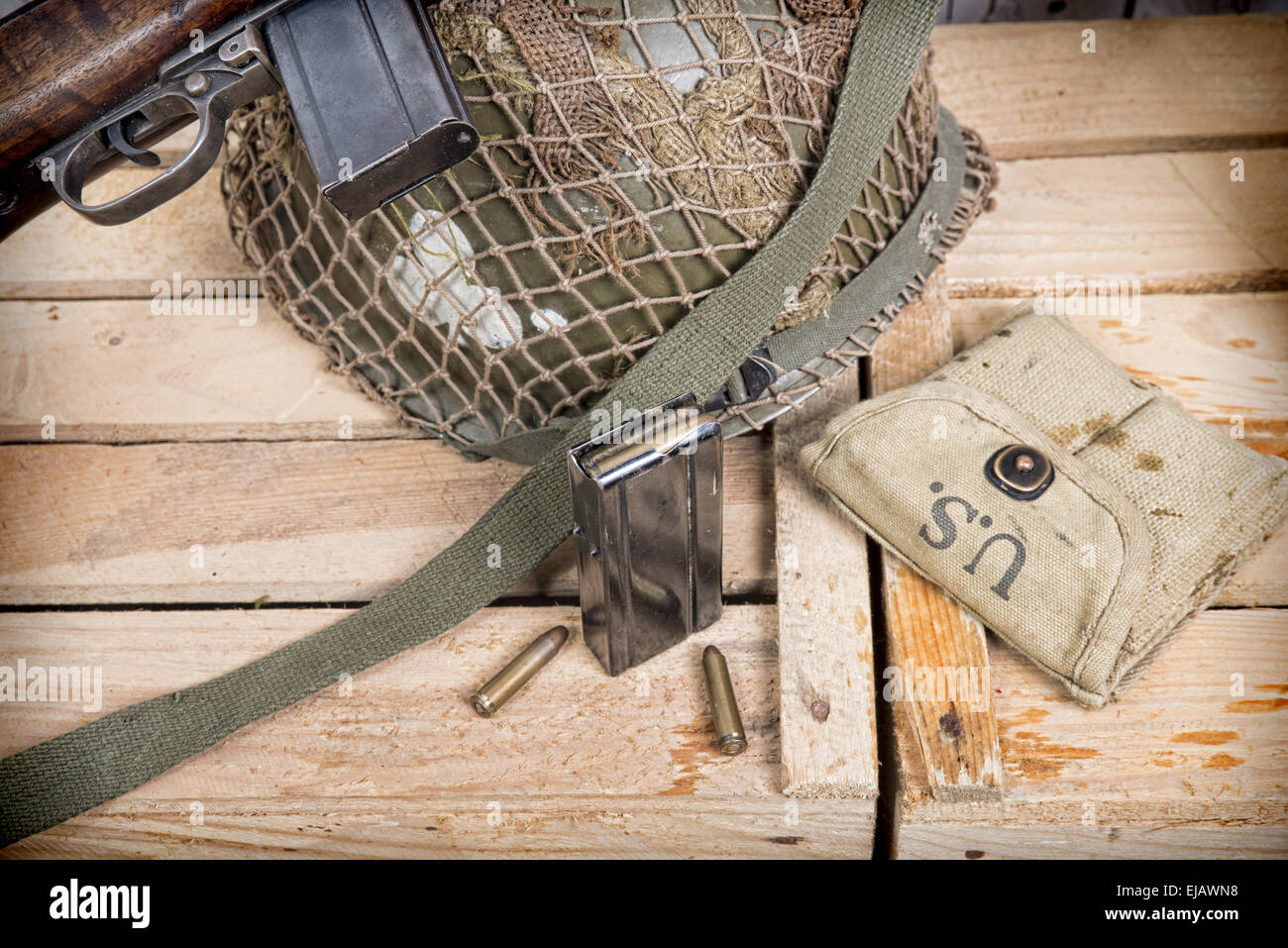 different U.S. military equipment of World War II Stock Photo - Alamy