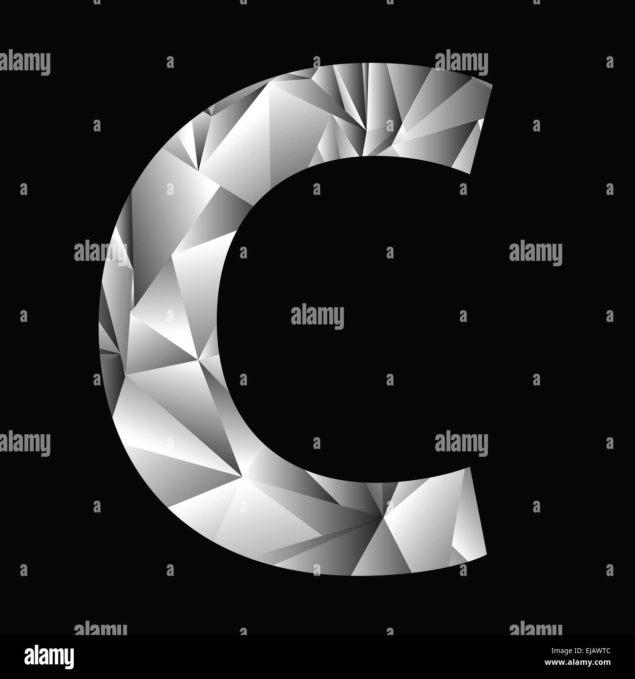 crystal letter C Stock Photo - Alamy