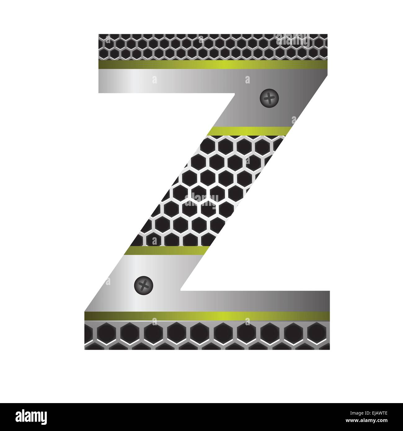perforated metal letter Z Stock Photo - Alamy