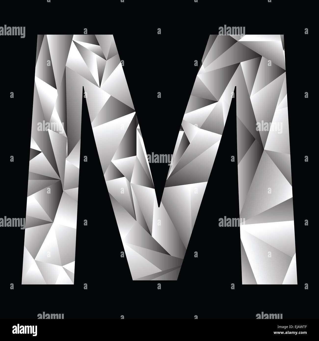 crystal letter M Stock Photo - Alamy