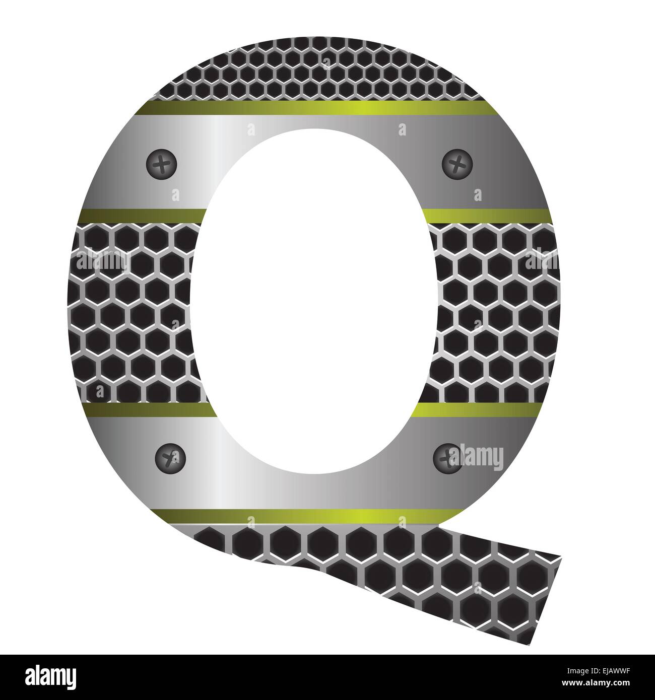 perforated metal letter Q Stock Photo - Alamy