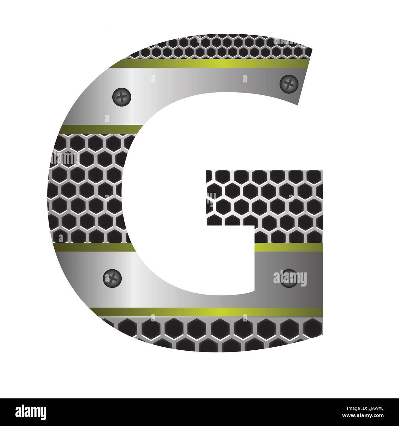 perforated metal letter G Stock Photo - Alamy