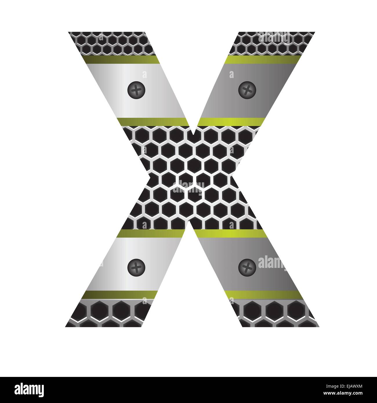 perforated metal letter X Stock Photo - Alamy