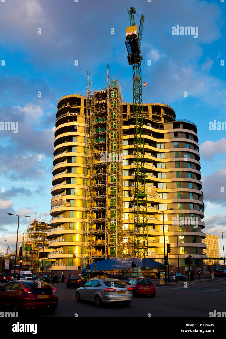 Riverside Walk a residential tower block designed by Stanton Williams ...
