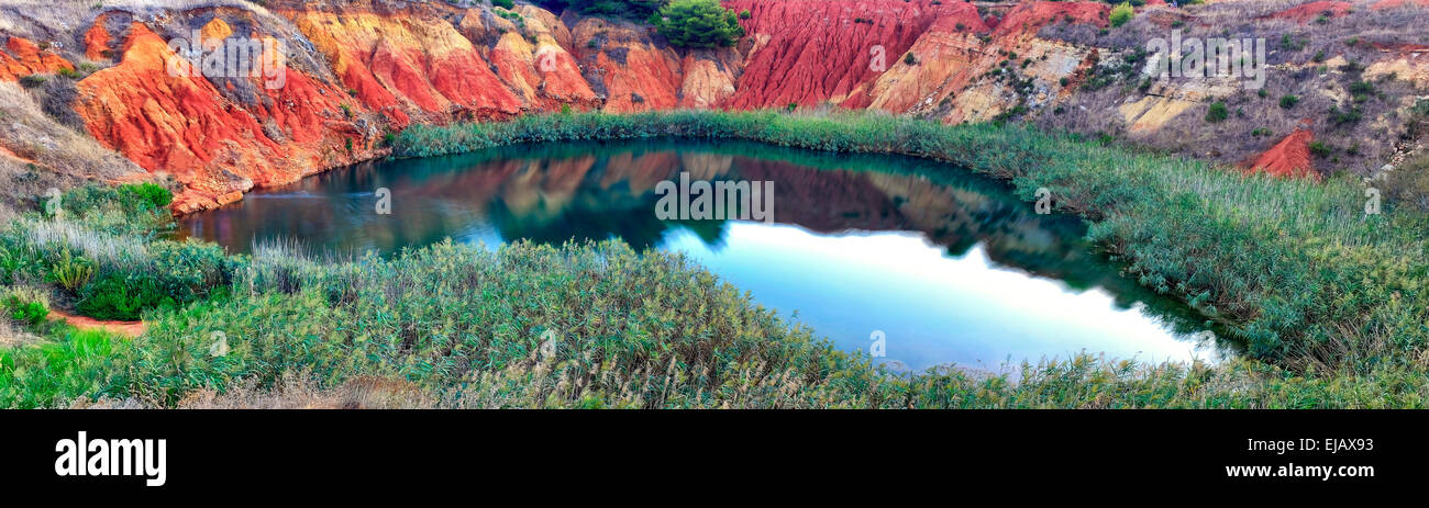 Lake in an abandoned bauxite quarry , Otranto, Italy Stock Photo - Alamy