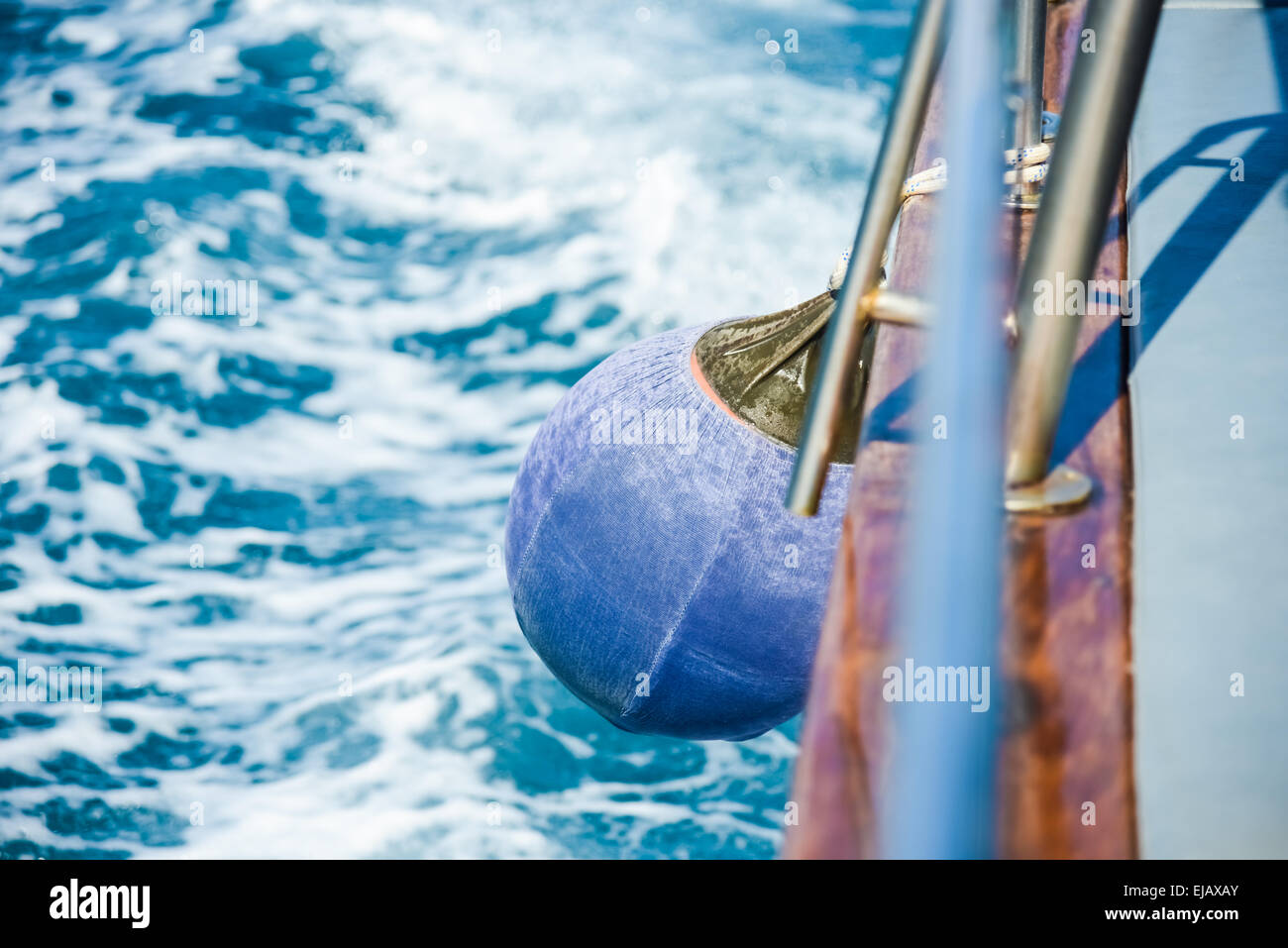 Blue fender rope hi-res stock photography and images - Alamy