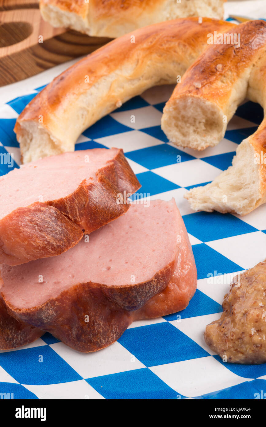 german liver cheese Stock Photo - Alamy