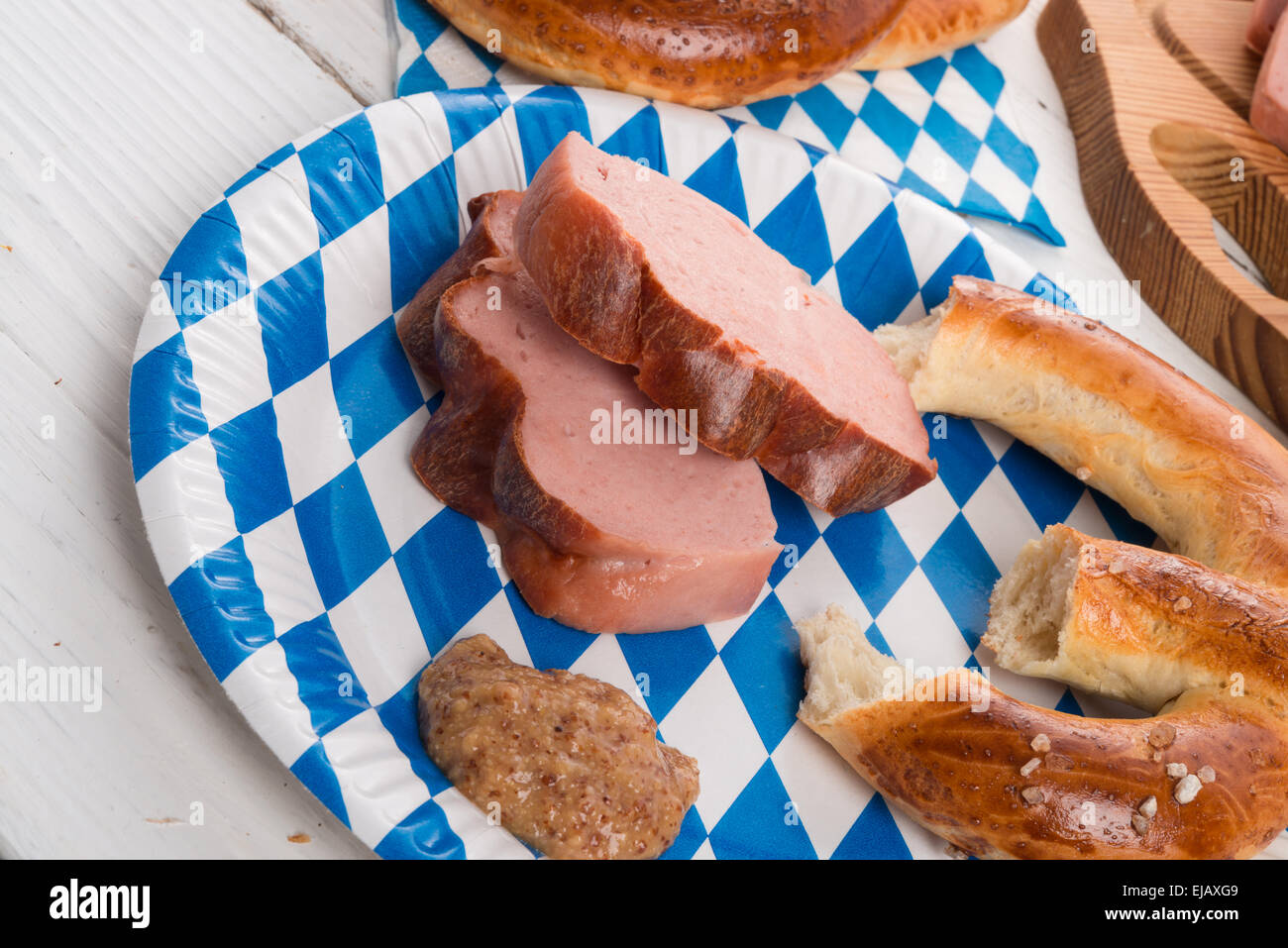 german liver cheese Stock Photo - Alamy