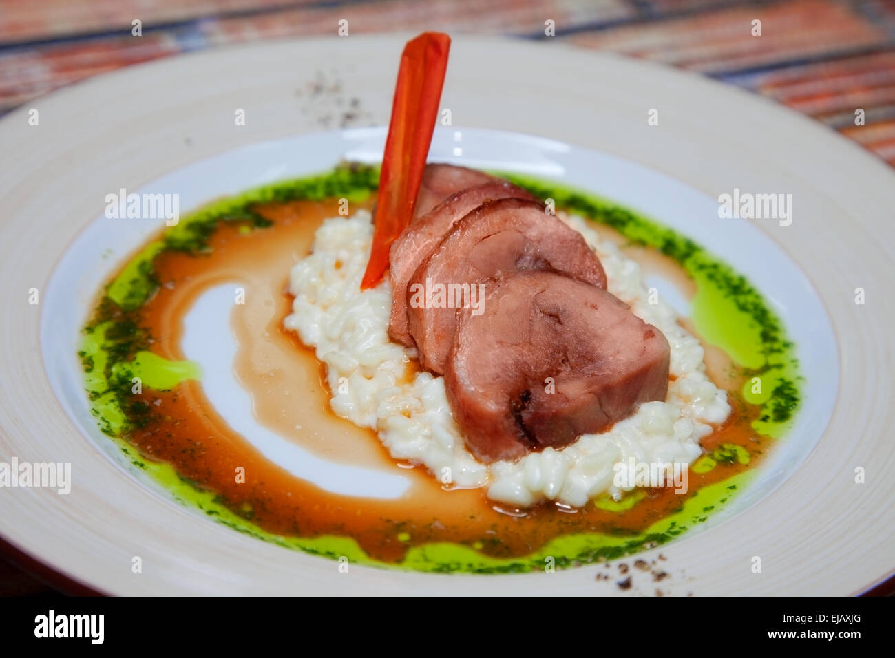 risotto with lamb Stock Photo - Alamy