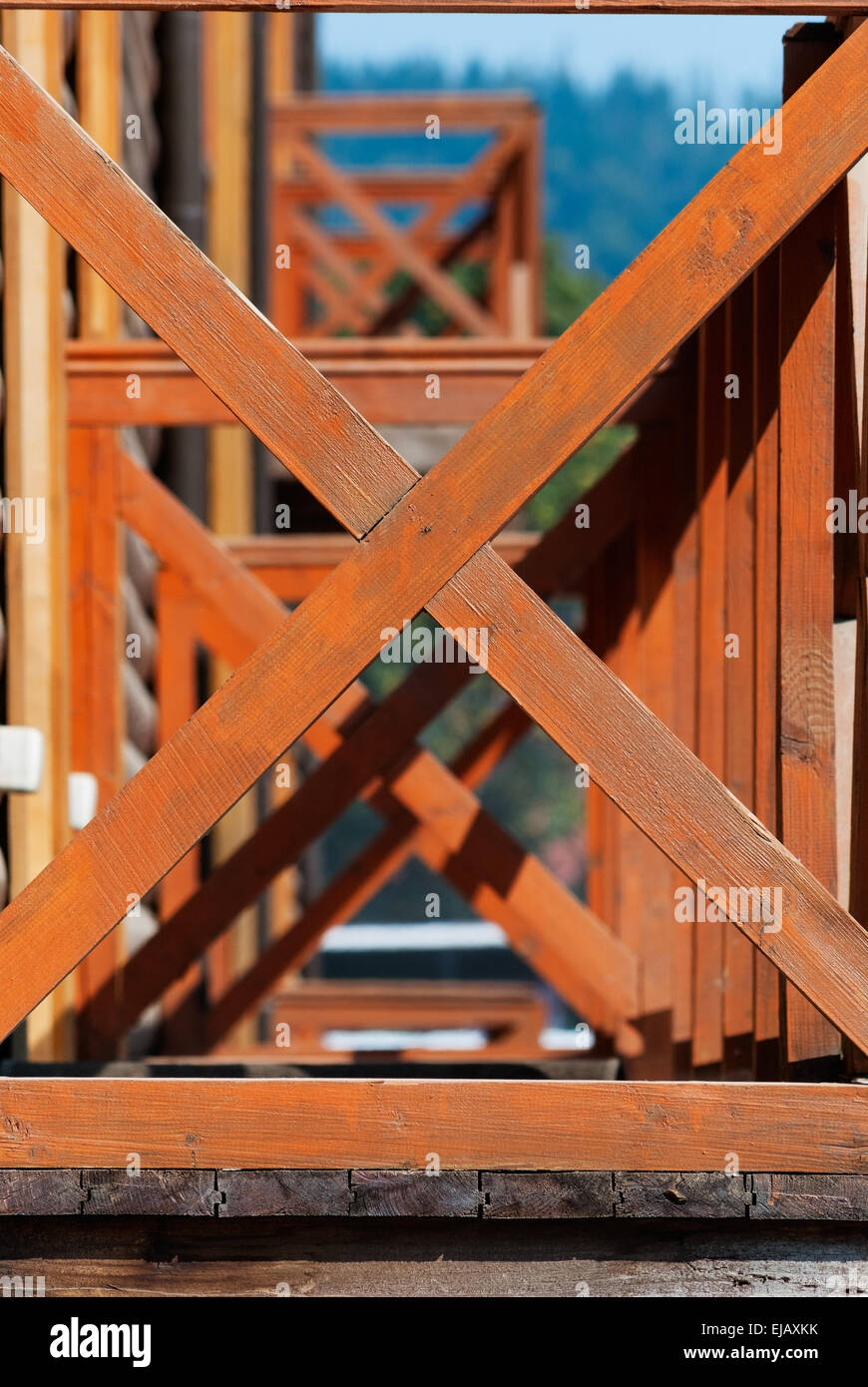 The wooden structure Stock Photo - Alamy