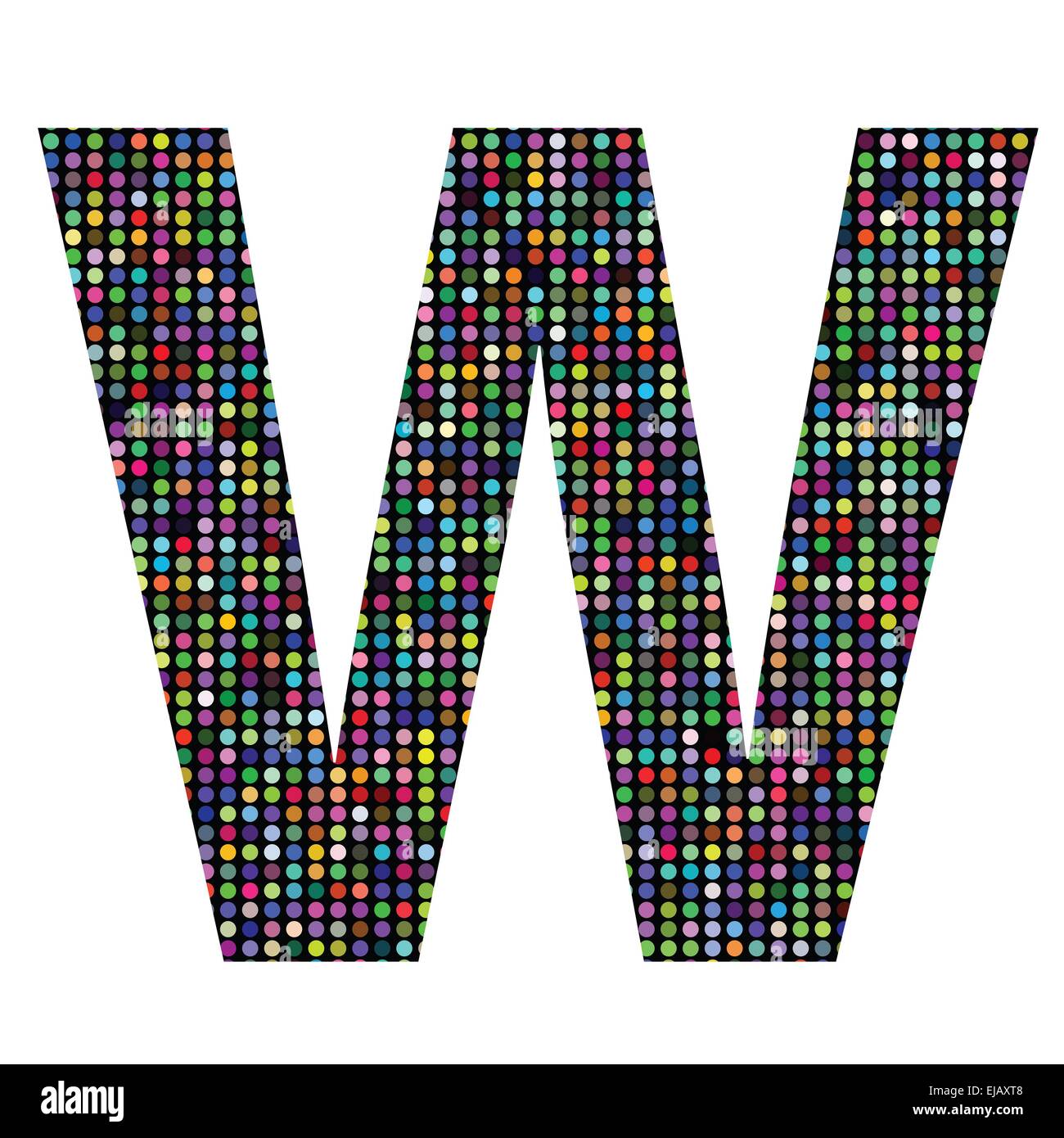 multicolor letter W Stock Photo - Alamy