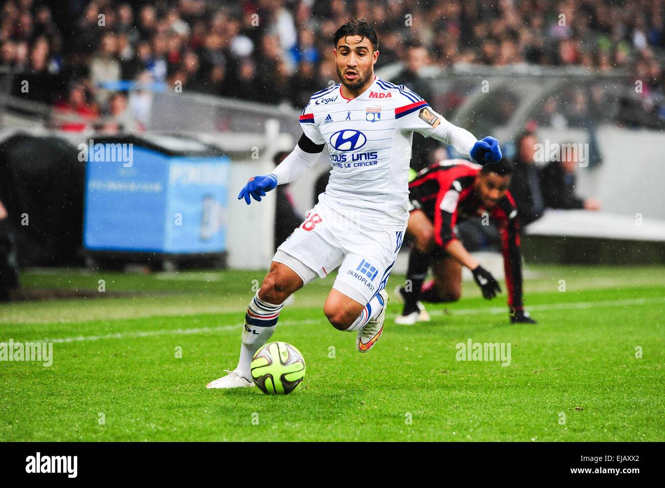 Nabil FEKIR - 21.03.2015 - Lyon/Nice - 30eme journee de Ligue 1 -.Photo ...