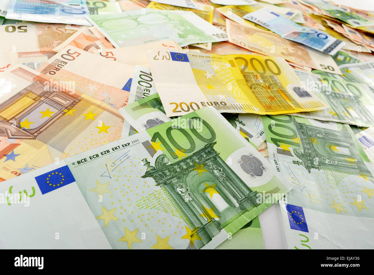 Composition with Euro banknotes Stock Photo - Alamy
