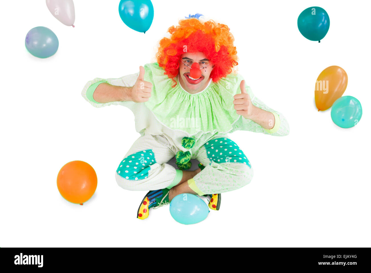 Funny clown smiling at camera Stock Photo - Alamy