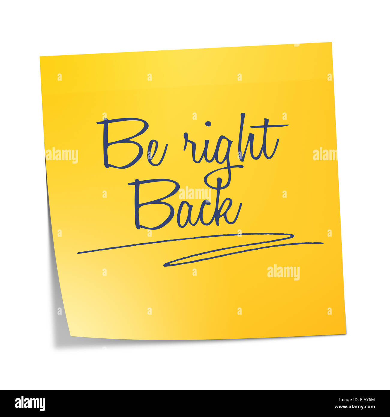 Be right back message hi-res stock photography and images - Alamy