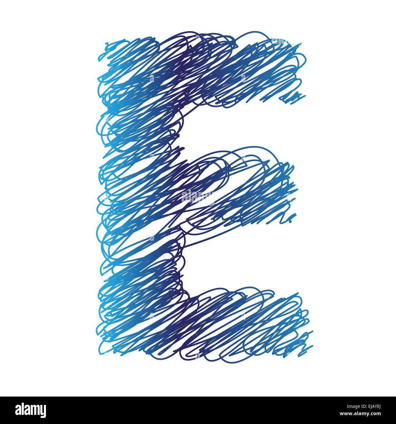 sketched letter E Stock Photo - Alamy