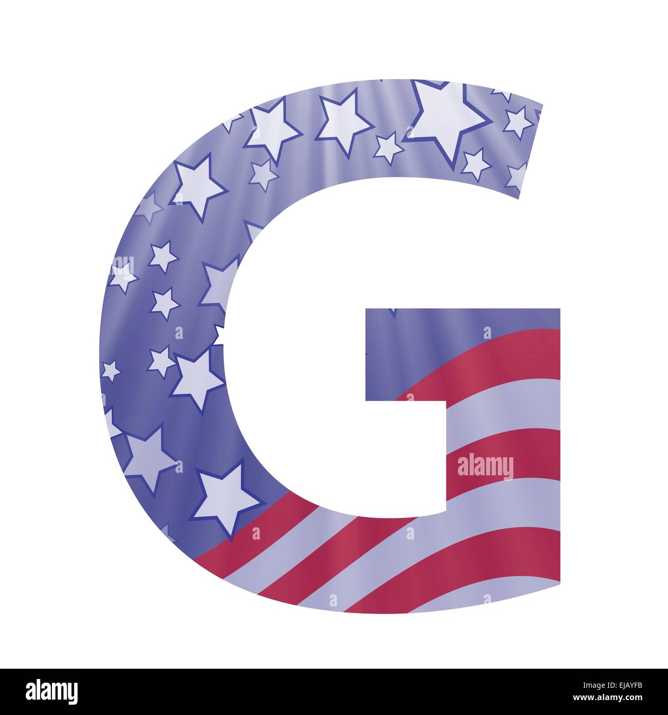 american flag letter G Stock Photo - Alamy