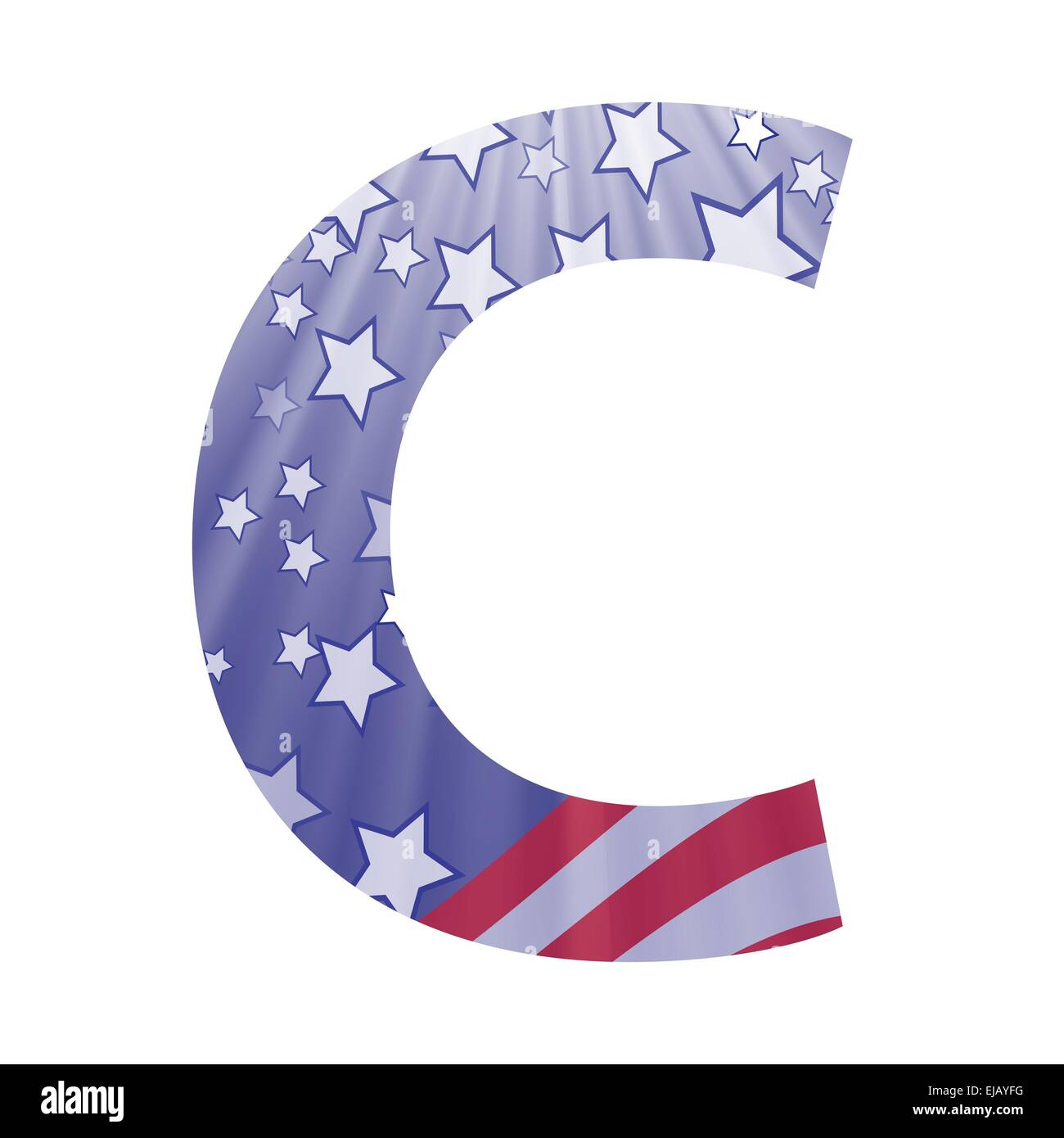 american flag letter C Stock Photo - Alamy