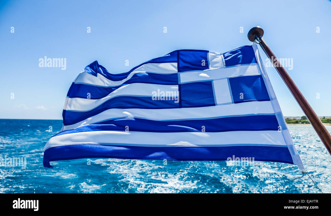 Cruise ship greece flag hi-res stock photography and images - Alamy